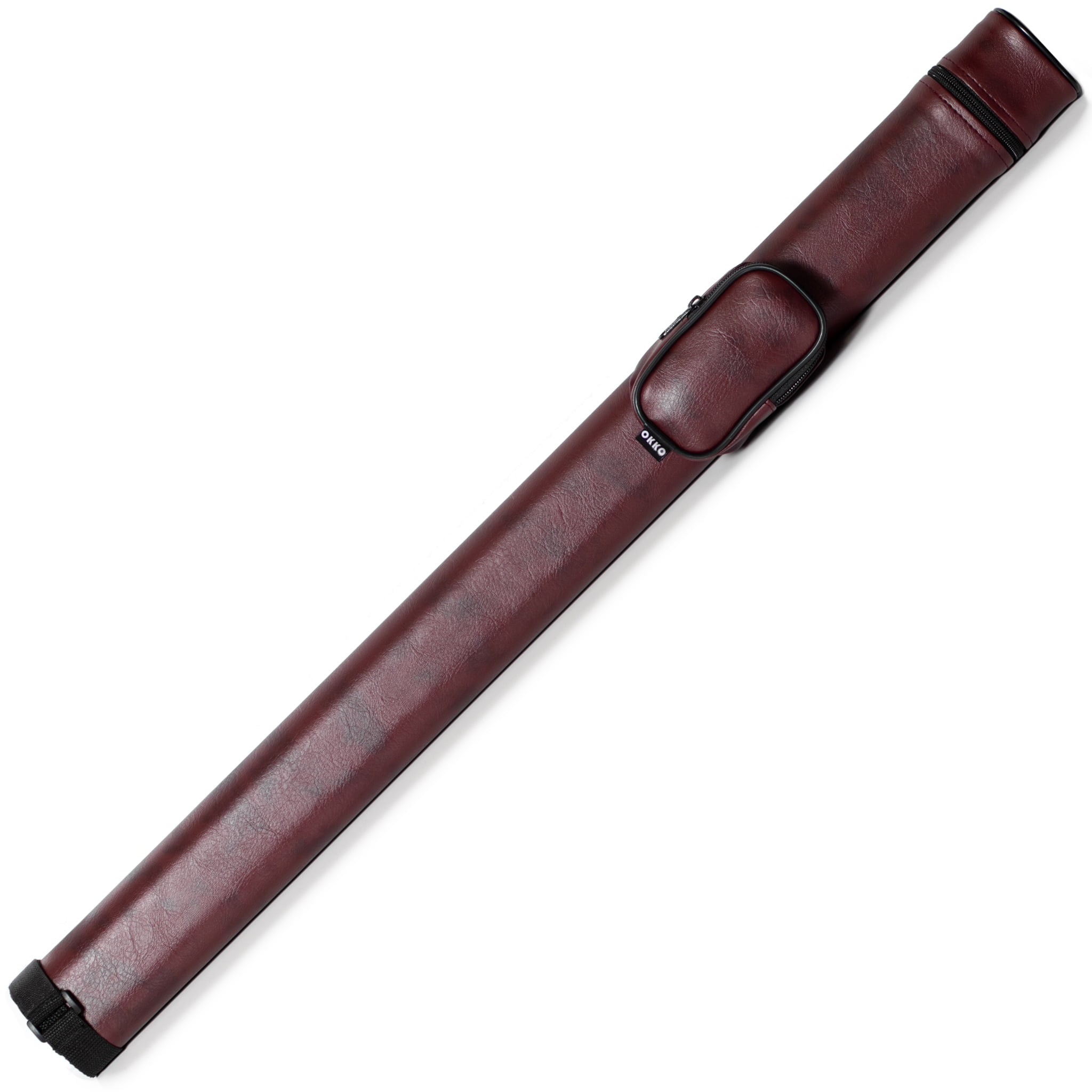OKKO Billiard Pool Cue Hard Deluxe Oval Case 1x1 Burgundy - Walmart.com