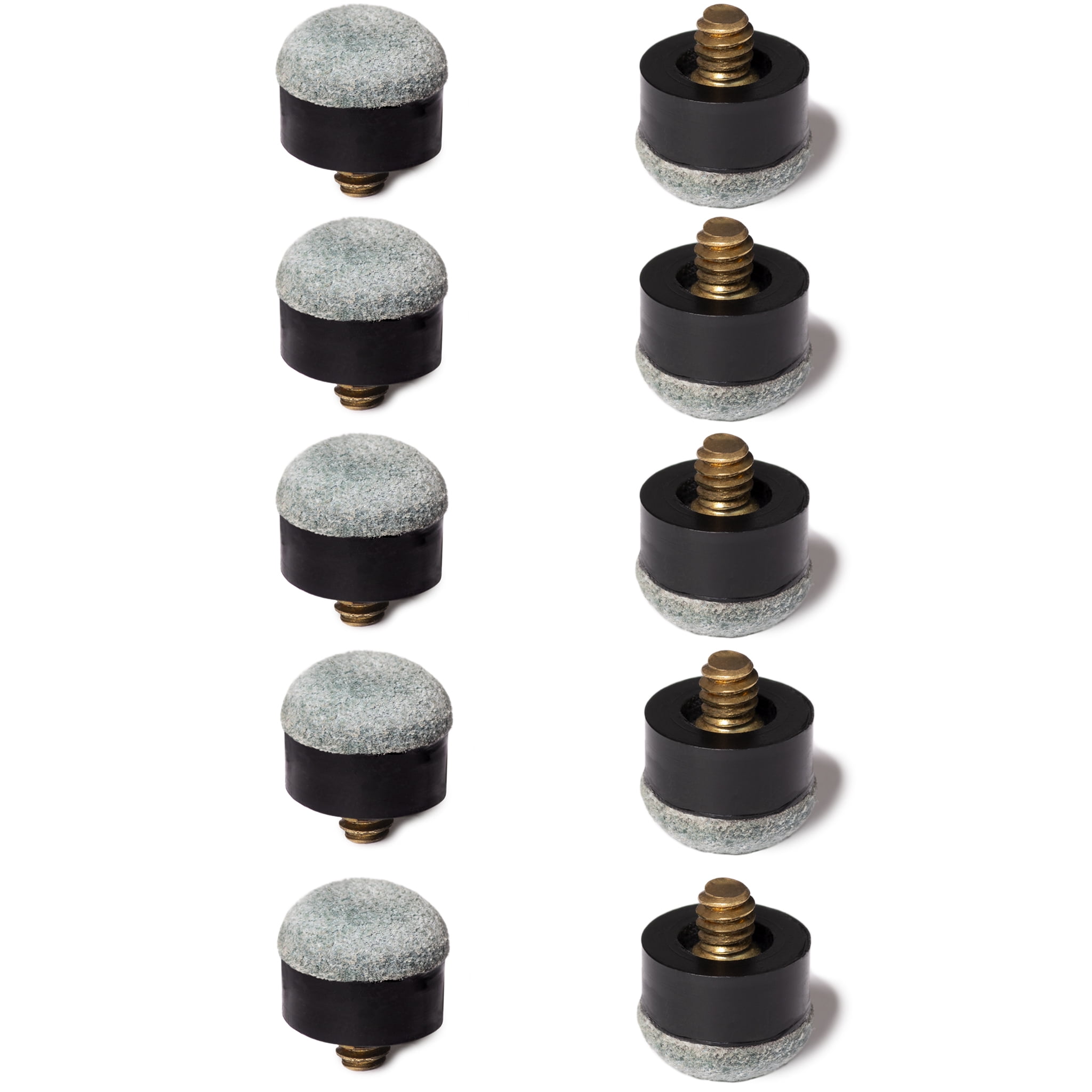 OKKO Billiard Pool Cue Screw-On Tips Soft, Pack of 10 (13 mm) - Walmart.com