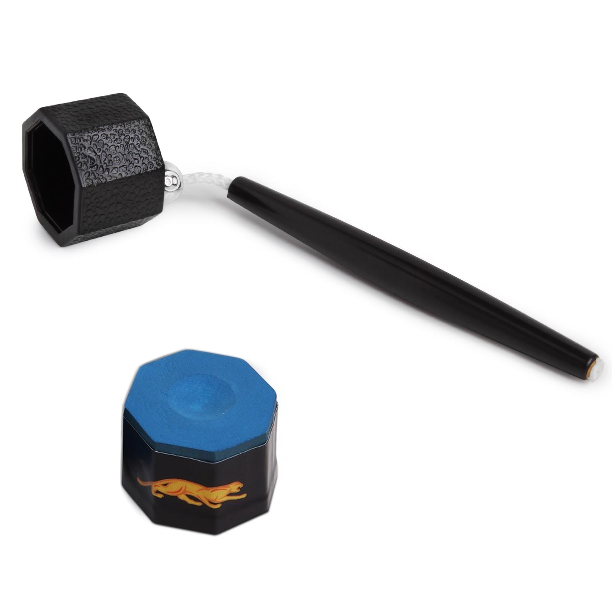 OKKO Octagon Pocket Chalker Billiard Chalk Holder Black + 1 pc of ...