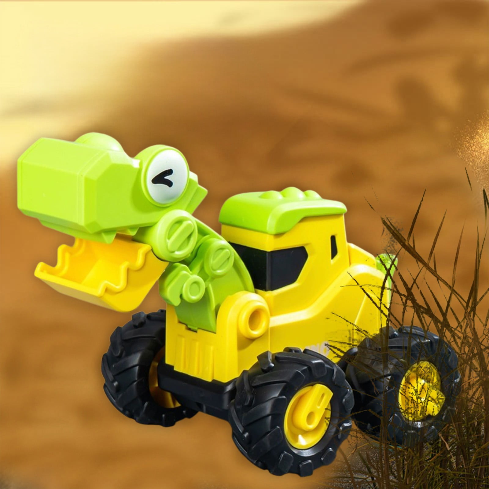 OKKVV Dinosaur Engineering Vehicle Educational Toy – Press & Go ...