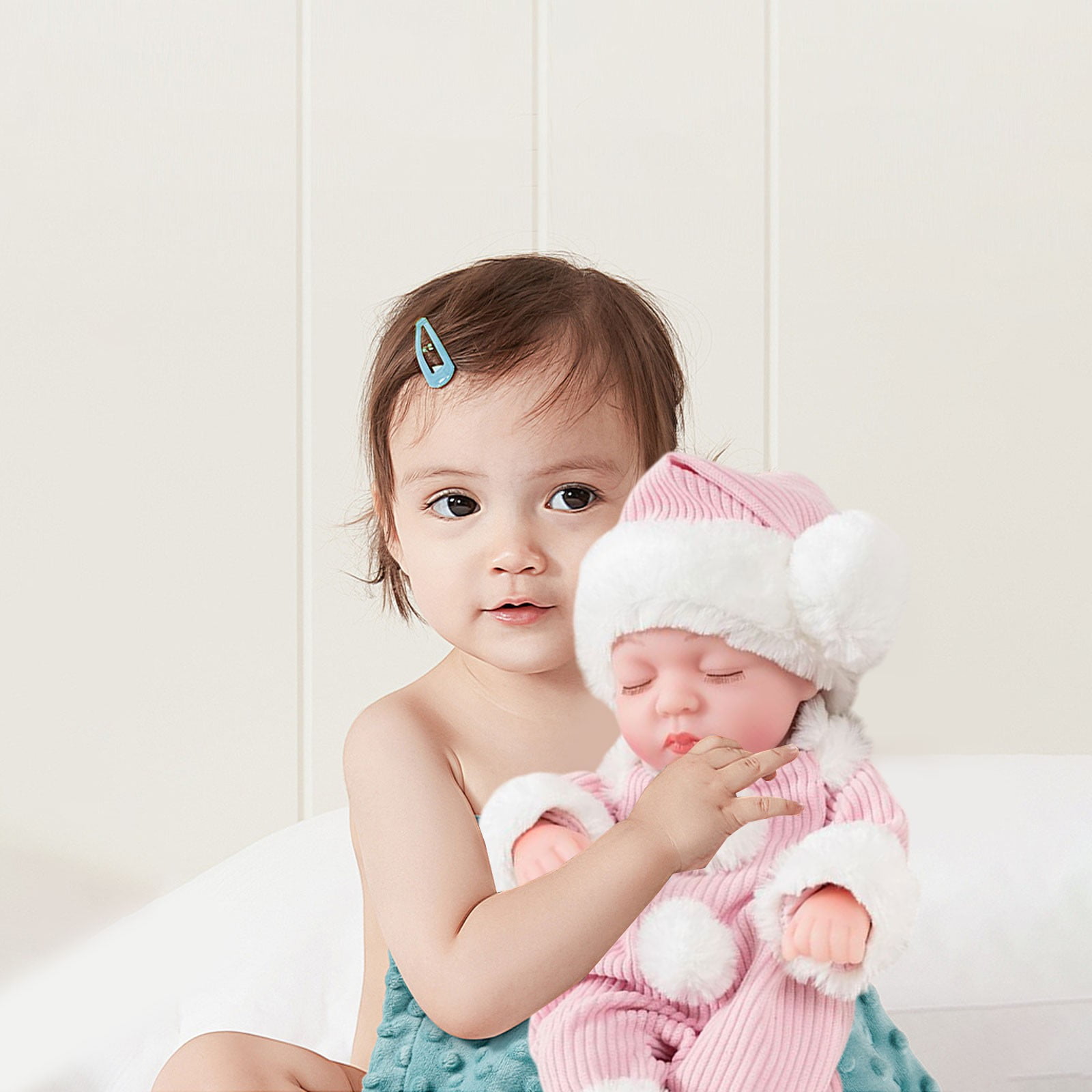 OKKVV Vinyl Reborn Baby Doll for Children, Realistic Simulation Baby ...