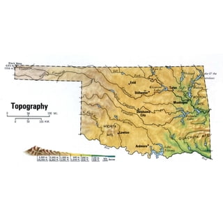 Oklahoma Lakes And Rivers Map Lake O' The Cherokees Sub Watershed