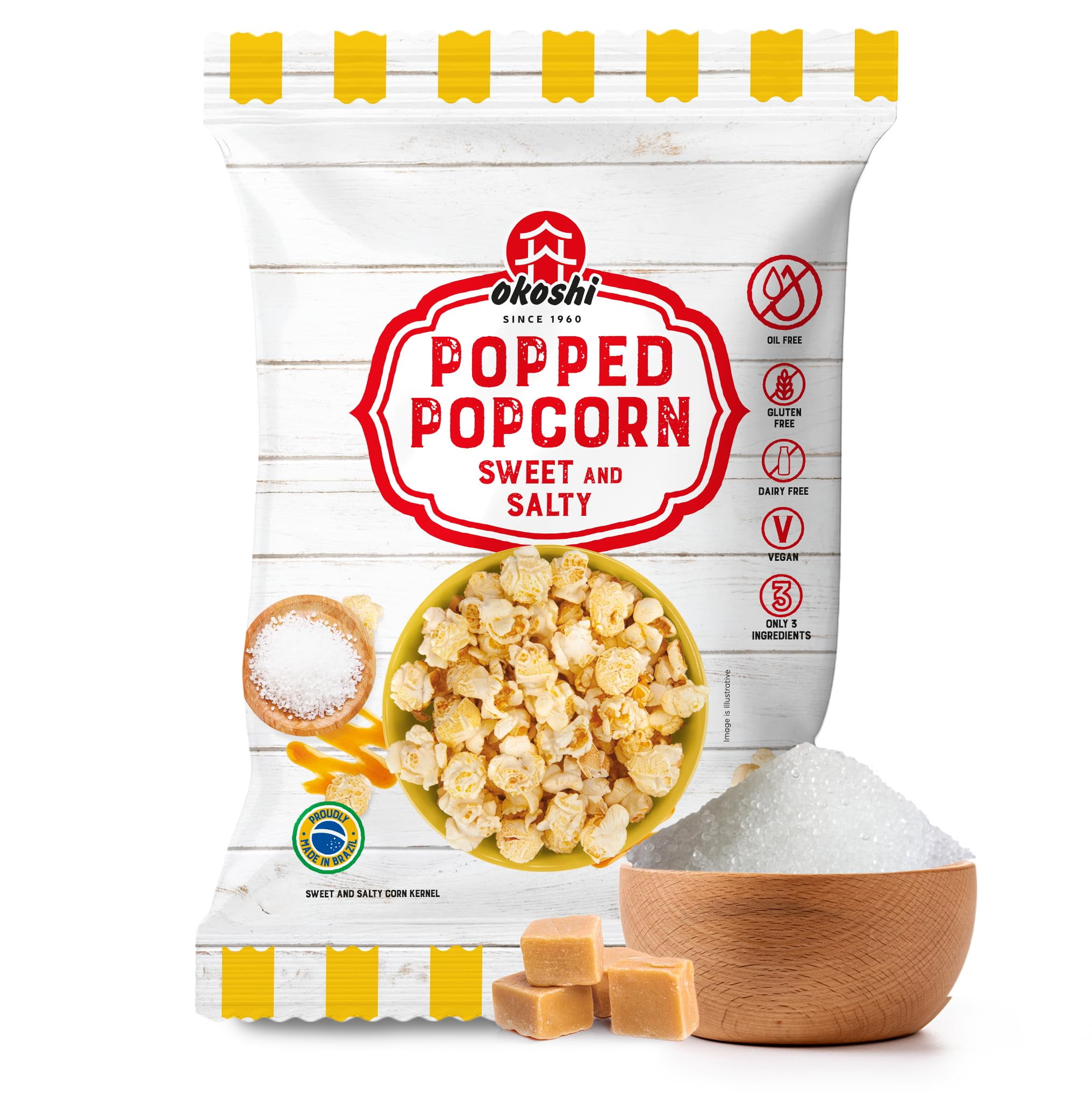 OKOSHI - Light Popcorn YYF14 Snack - Ready-to-Eat Convenient Low ...