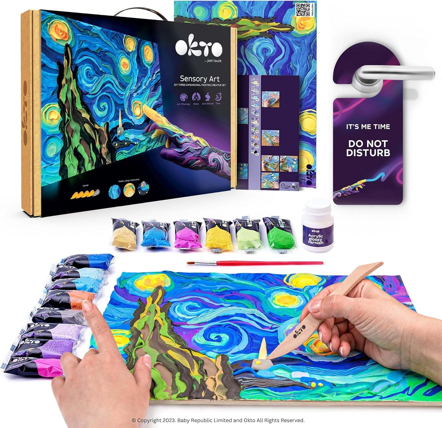 OKTO Art Kit Vincent Van Gogh Starry Night | Arts & Crafts DIY Painting ...