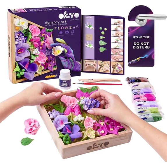 OKTO DIY Wood & Craft Flower Clay Kit, Flowers, Inspiration - Walmart.com