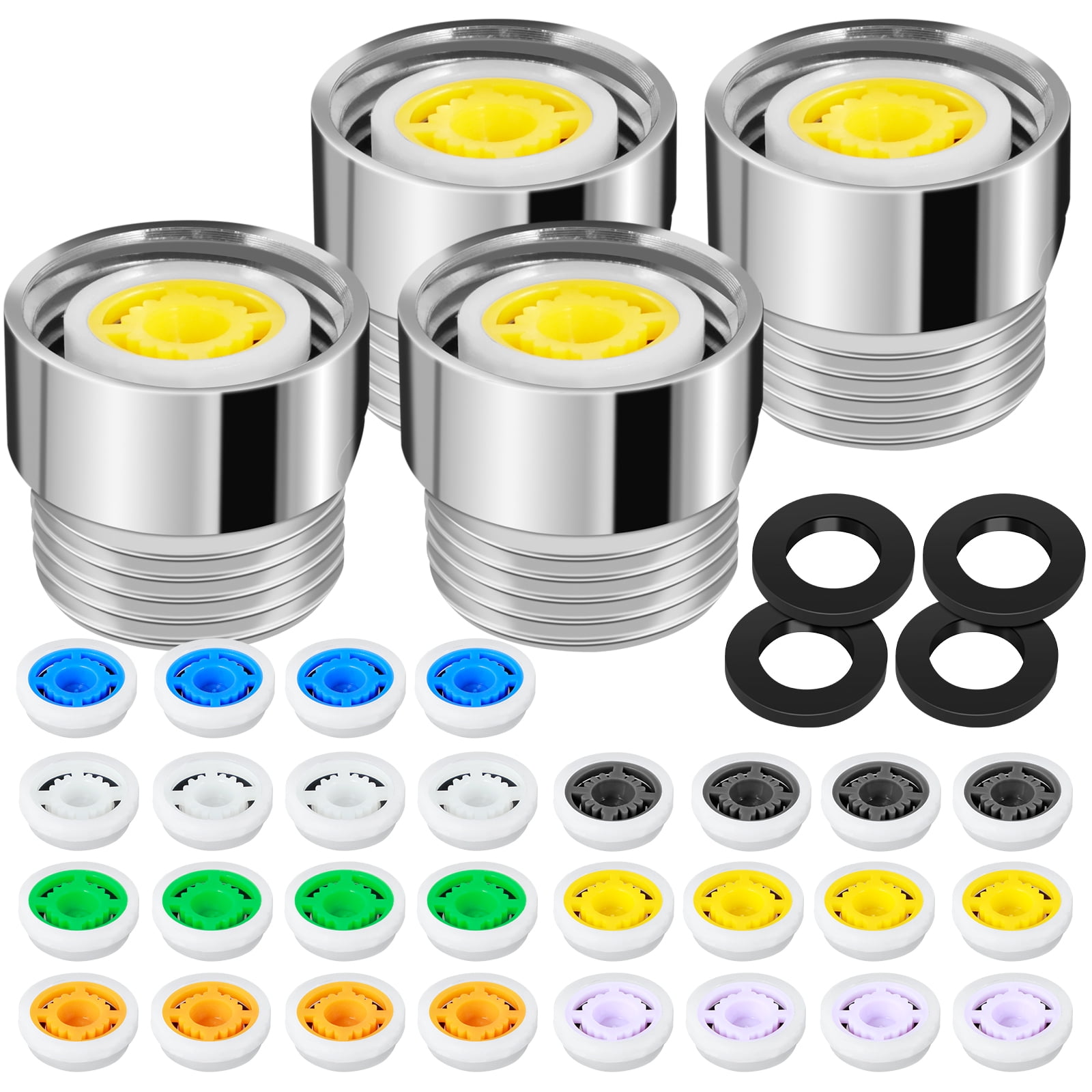 OKYMOTOR 36Pcs Shower Flow Reducer Limiter Set Heat-Resistant Shower ...