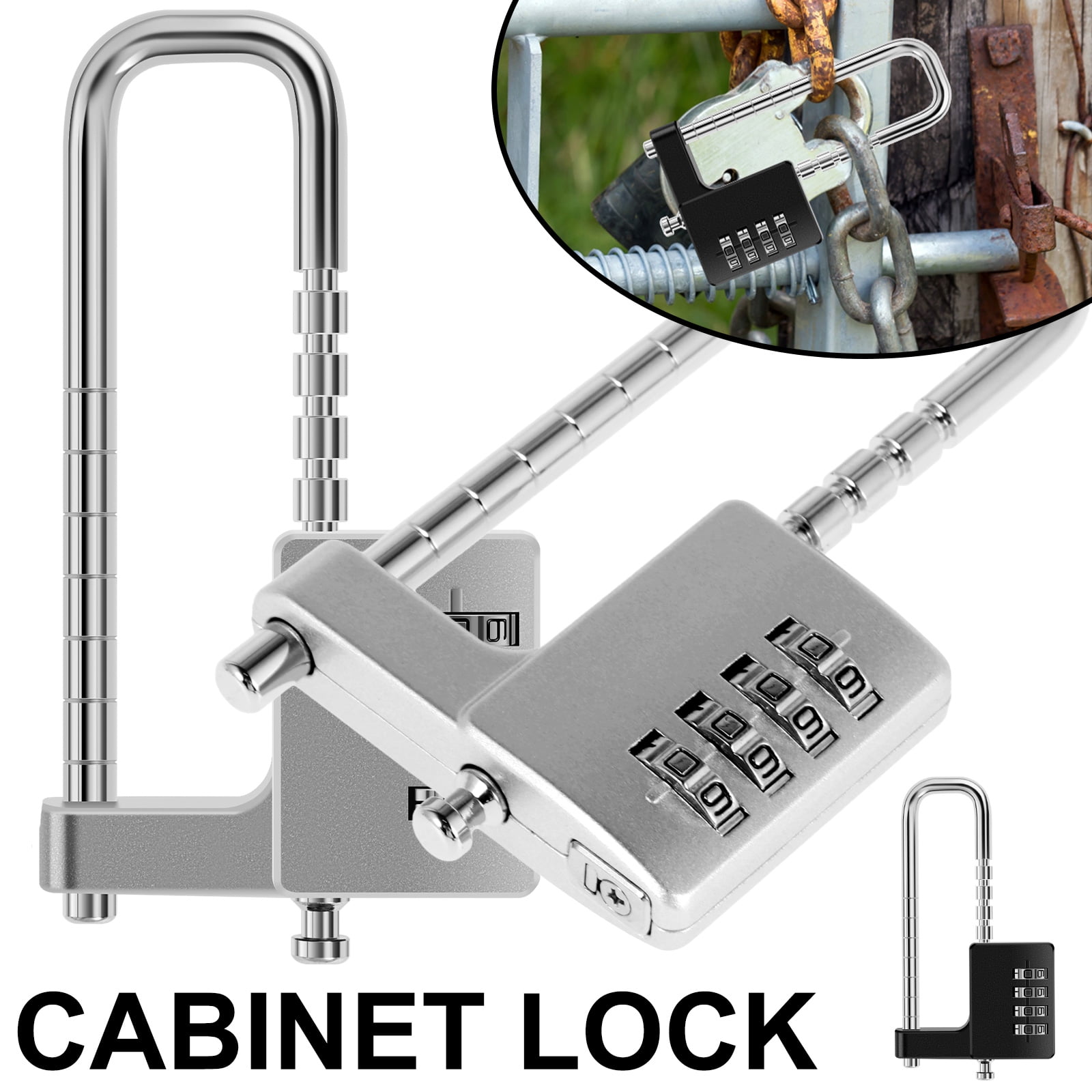 OKYMOTOR 4 Digit Combination Lock, Gym Locker Lock, Heavy Duty Long ...