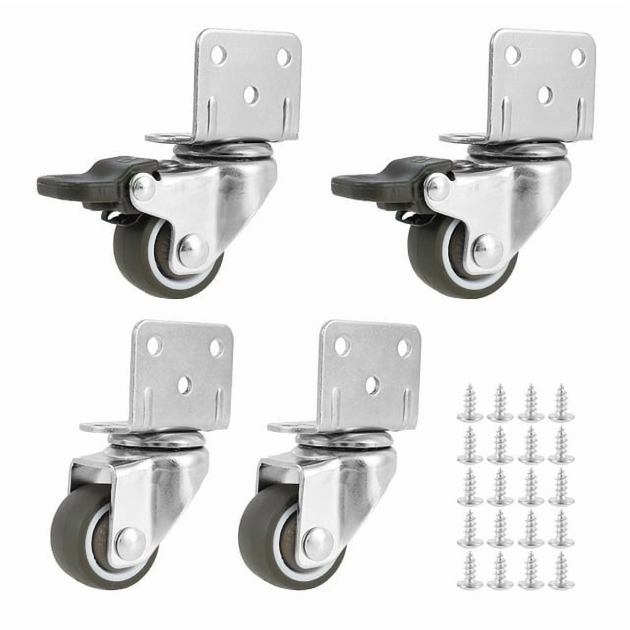 OKYMOTOR Small Set of 4 Durable L-Shaped Mounting Plate Rubber Swivel ...