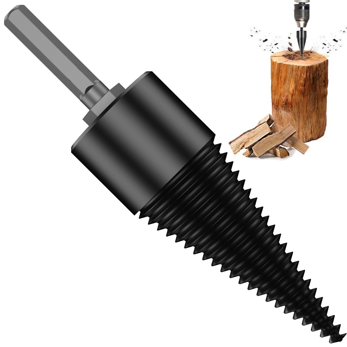 OKYMOTOR High Carbon Steel Firewood Log Splitter Drill Bit, 32/42mm ...
