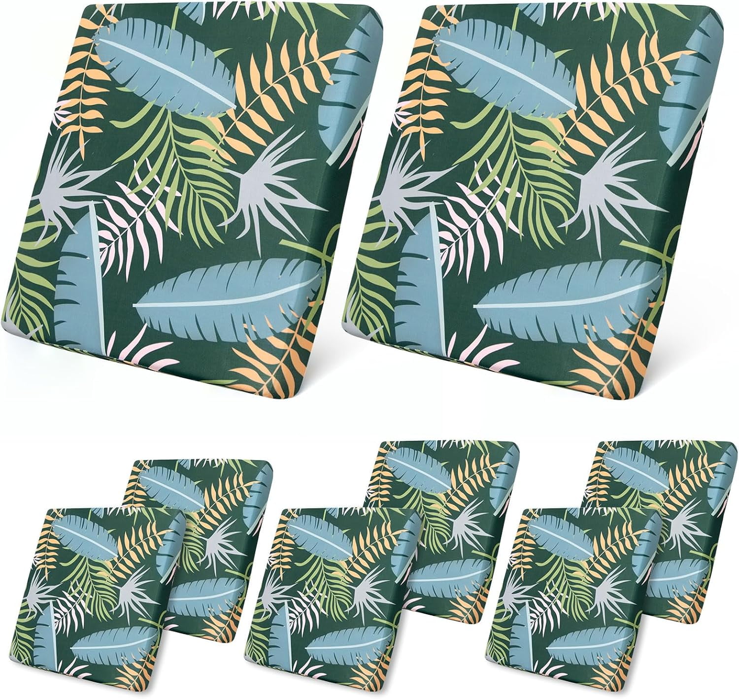 OKYUK 8pcs Stretch Patio Sofa Couch Cushion Covers,Outdoor Cushion ...