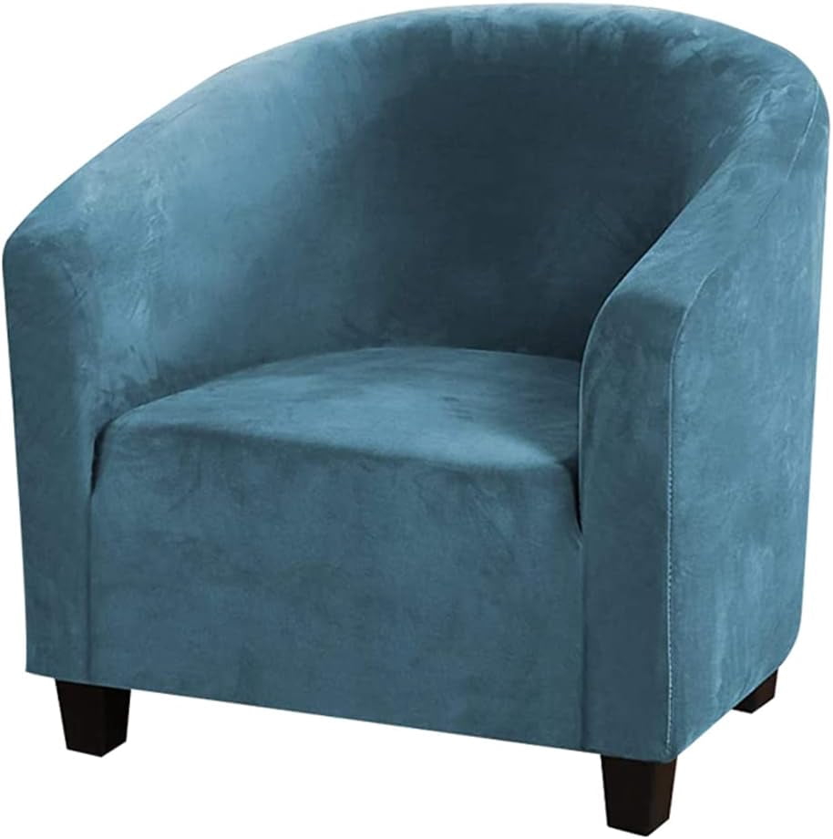 OKYUK Tub Chair Slipcover, 1 Piece Velvet Club Chair Slipcover Soft ...