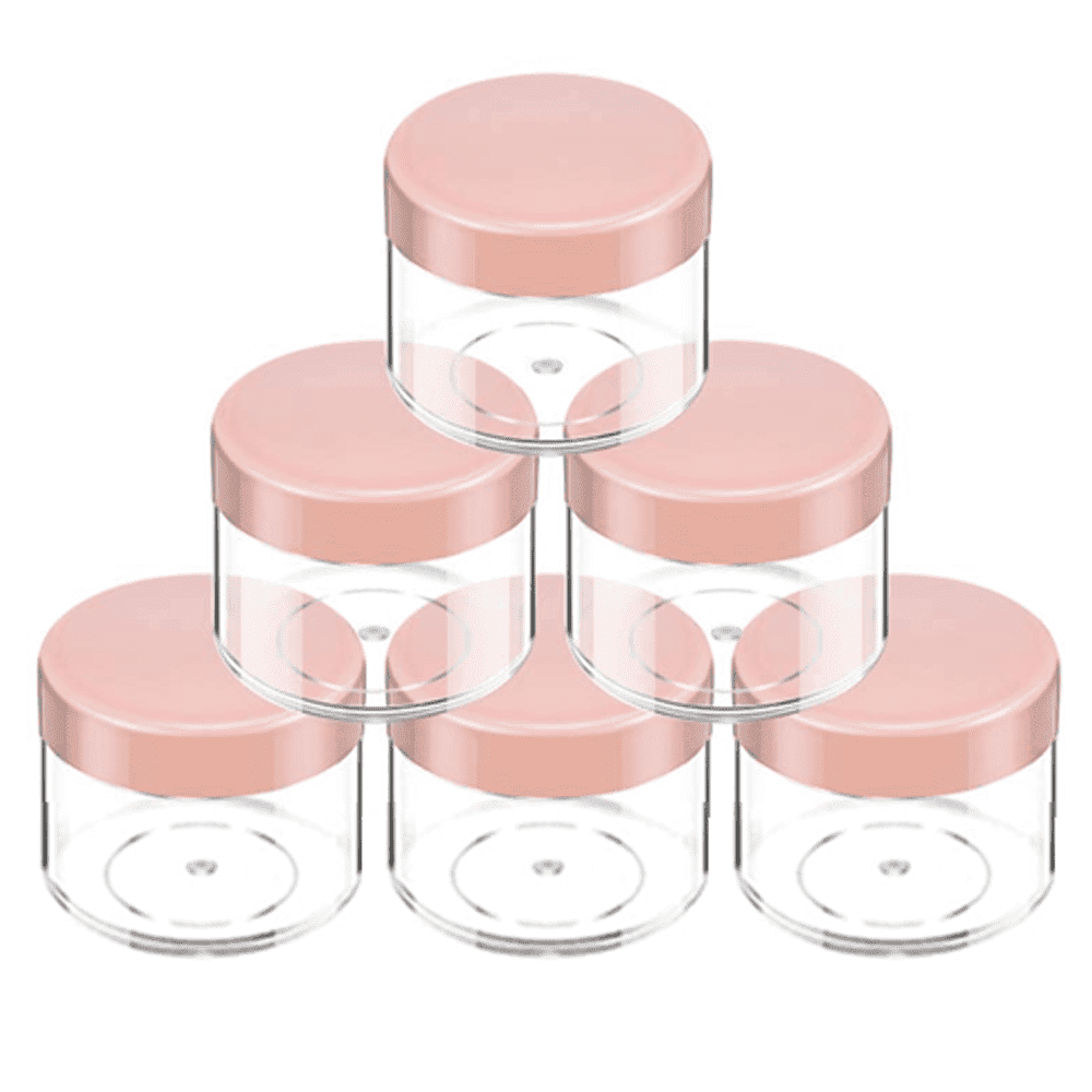OKbus 2Oz Jars With Lids,6 Pack Pink Glass Jars With Lids Empty ...