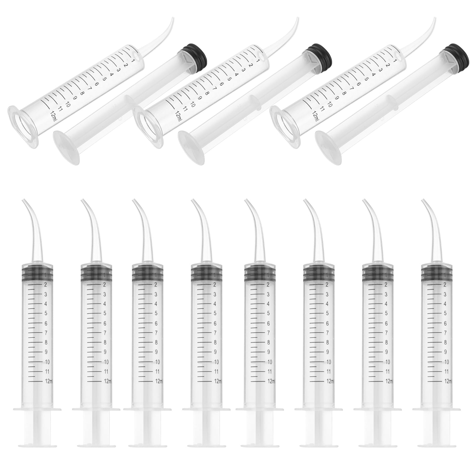OKbus Feeding Syringe 12 Pcs Food Injector for Small Animal Reusable ...