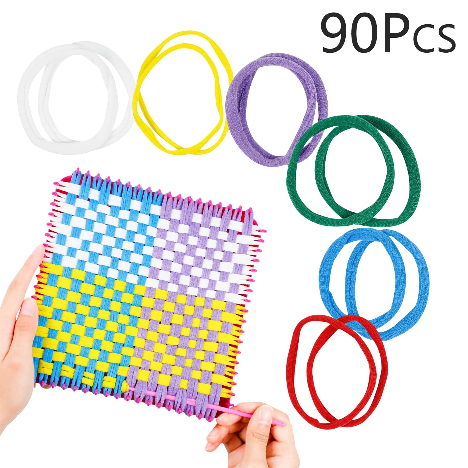 OKbus Kids Loom Loops Refills, 7" Weaving Loom Loops Weaving Craft ...