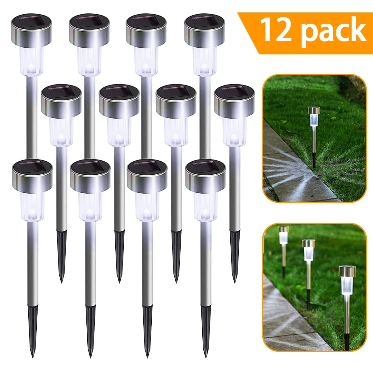 OKbus Solar Garden Lights, 12Pack Solar Lights Outdoor - Waterproof ...