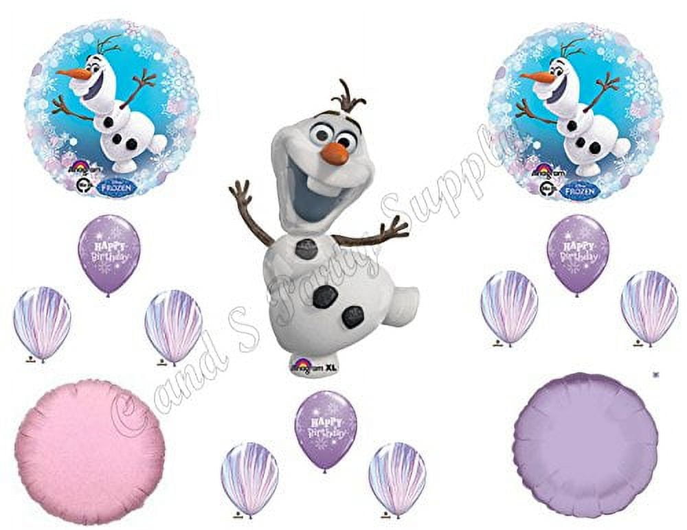 OLAF PURPLE AGATE SNOWFLAKES Balloons Birthday party Decoration ...