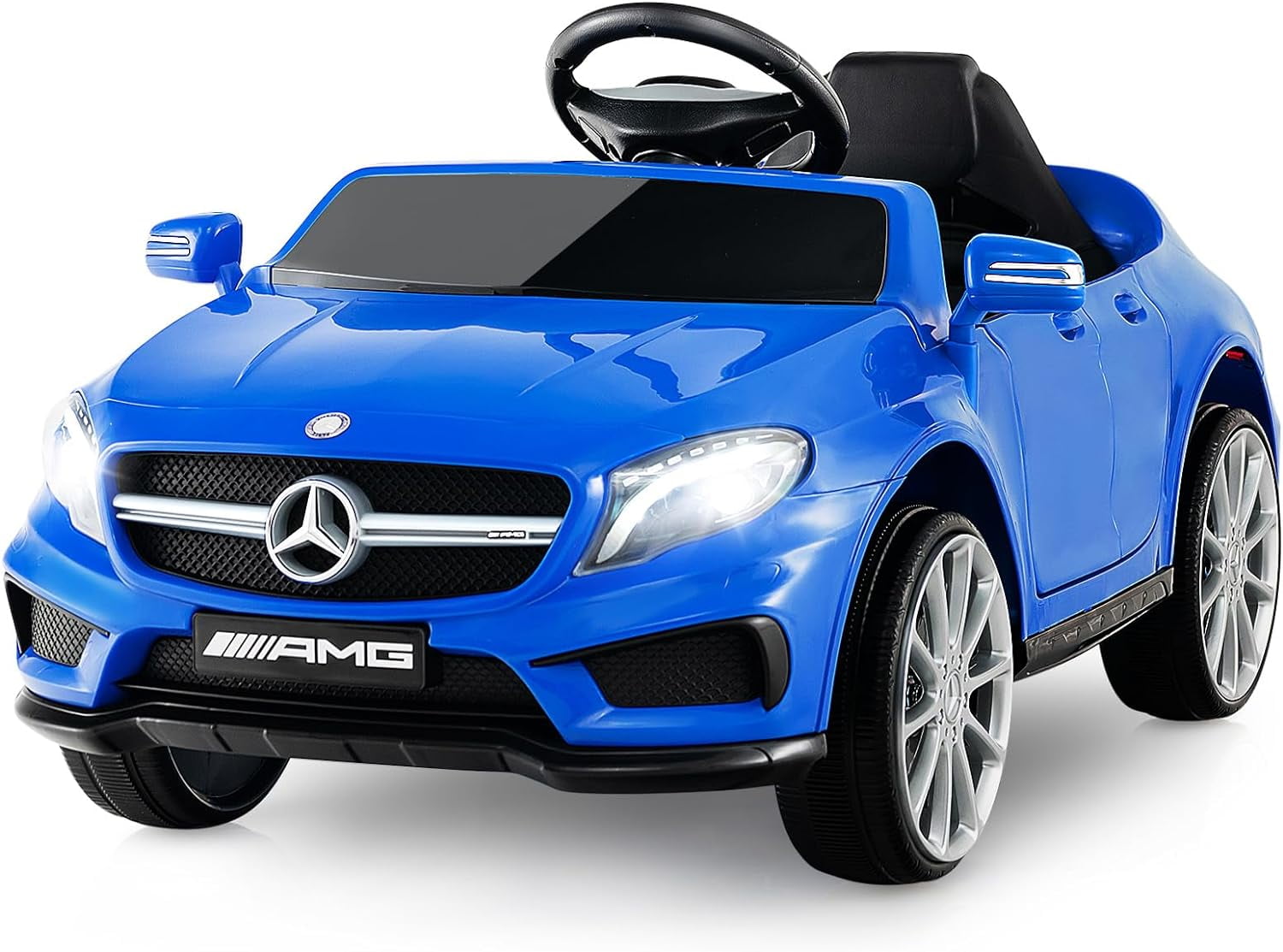OLAKIDS 12V Electric Kids Ride On Car, Licensed Mercedes Benz GLA45 Toy ...