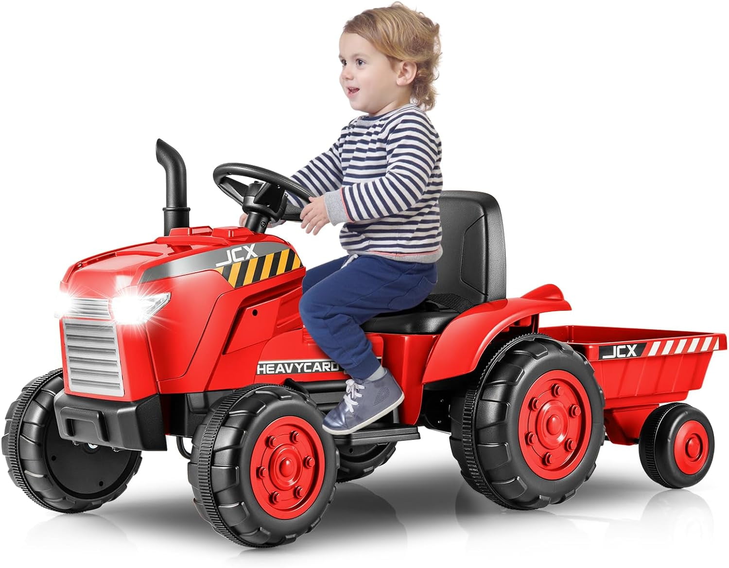 OLAKIDS 12V Kids Ride on Tractor, Battery Powered Motorized Electric ...