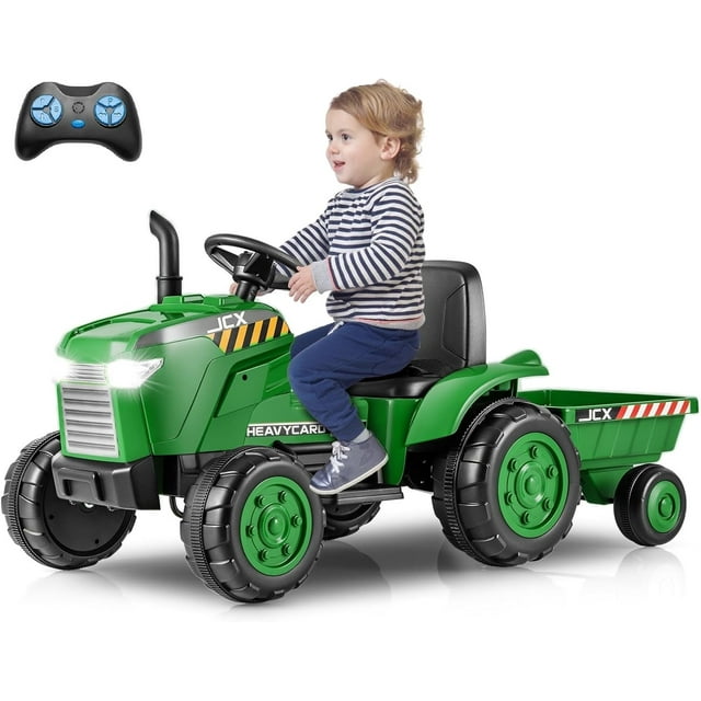 OLAKIDS 12V Kids Ride on Tractor, Battery Powered Motorized Electric ...