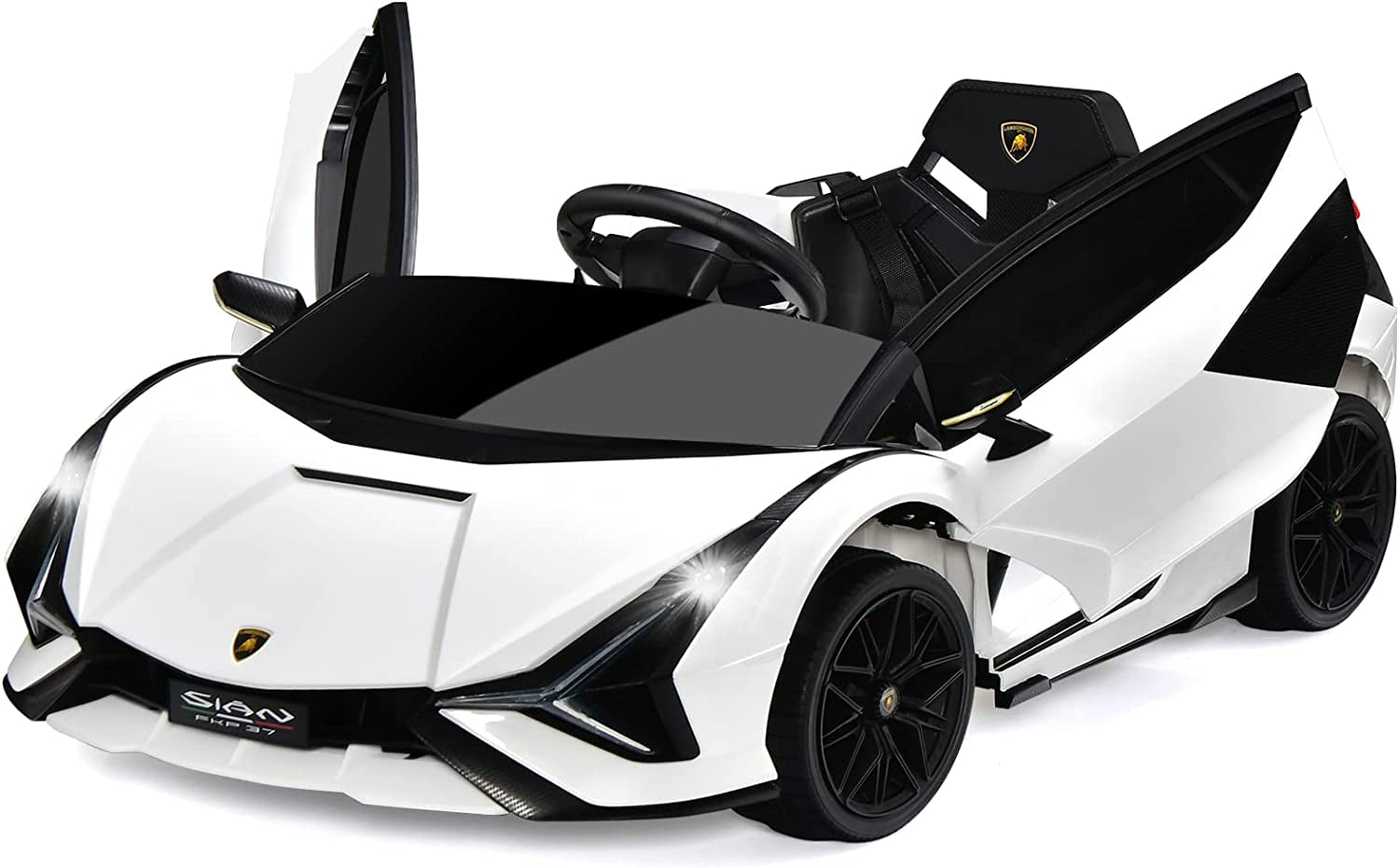OLAKIDS 12V Licensed Lamborghini Sian: Rideable, Drivable Electric Car ...