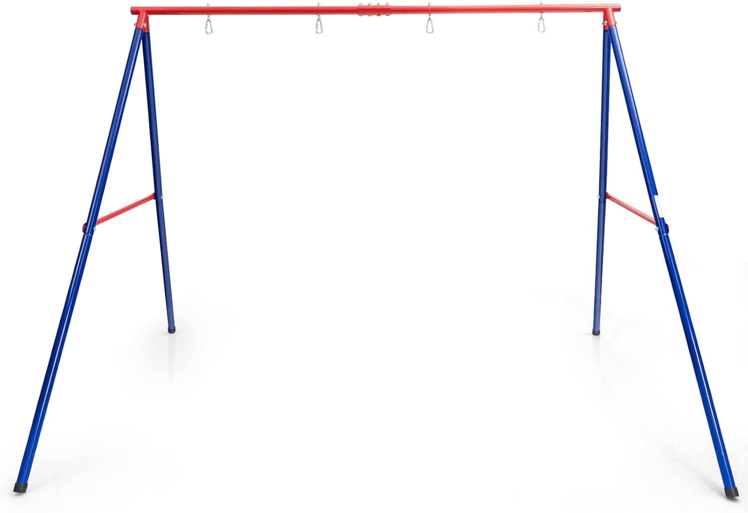 OLAKIDS Heavy Duty 2-Seater Swing Set, A-Frame Metal Swing Stand ...