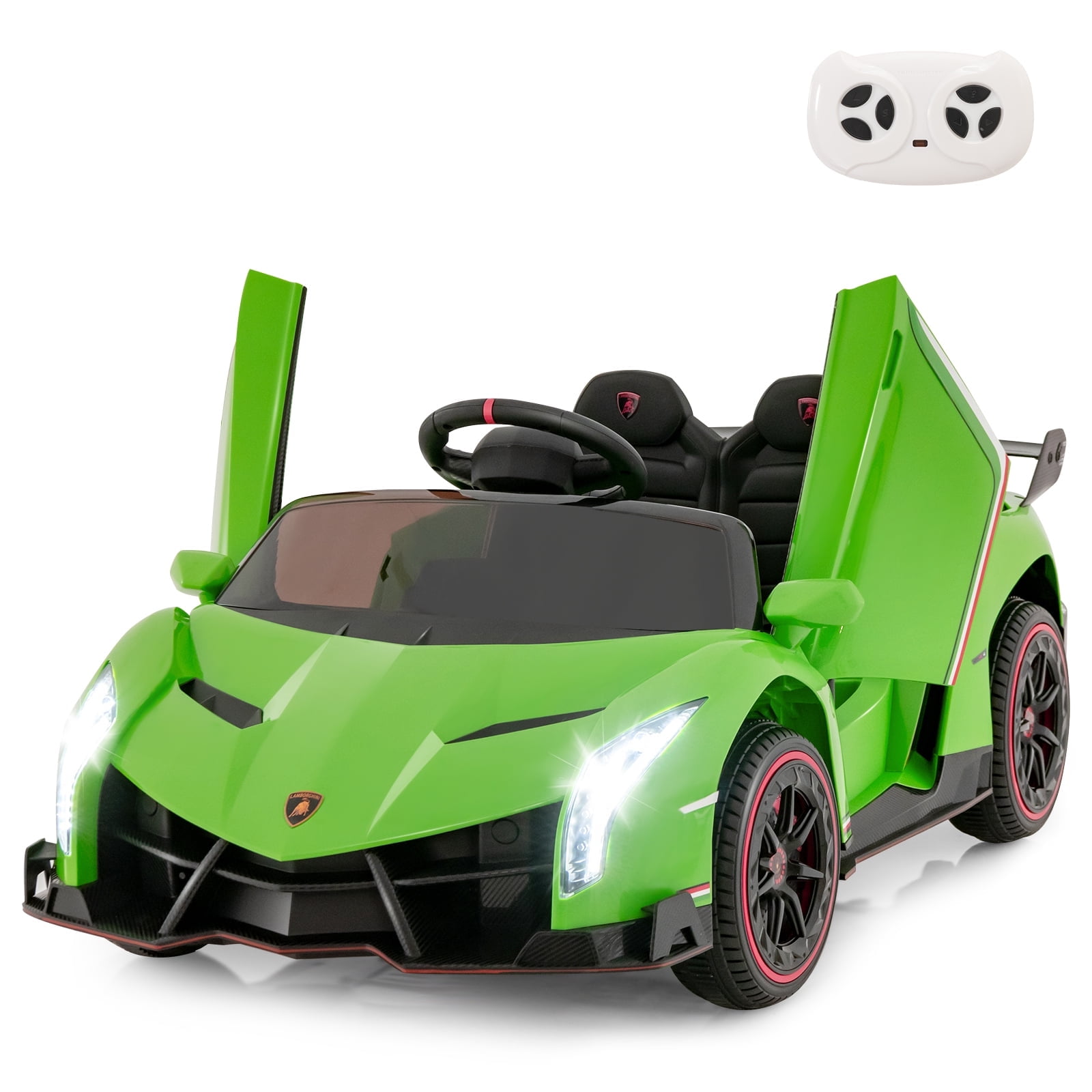 OLAKIDS 2 Seater Lamborghini Ride-On Car, 12V 4WD Electric, Parental ...