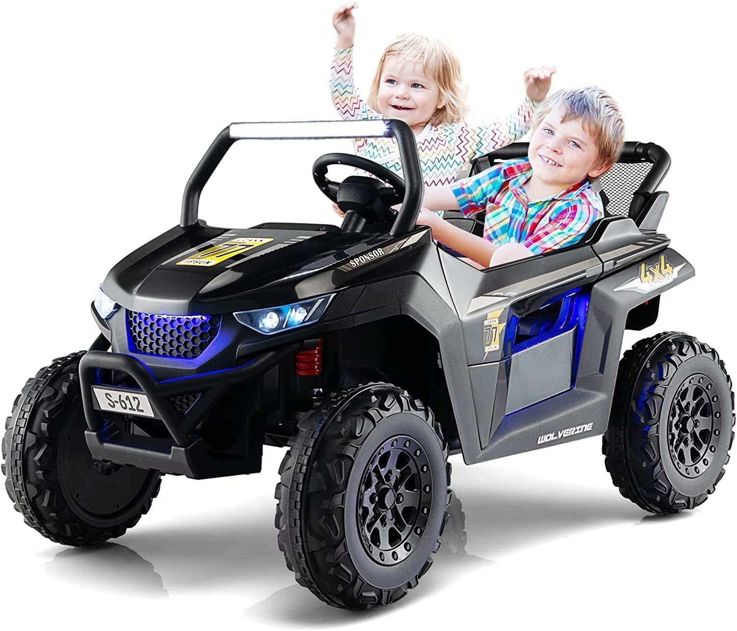 OLAKIDS 2 Seater Rideable Toy UTV, 12V Electric Truck with Remote ...
