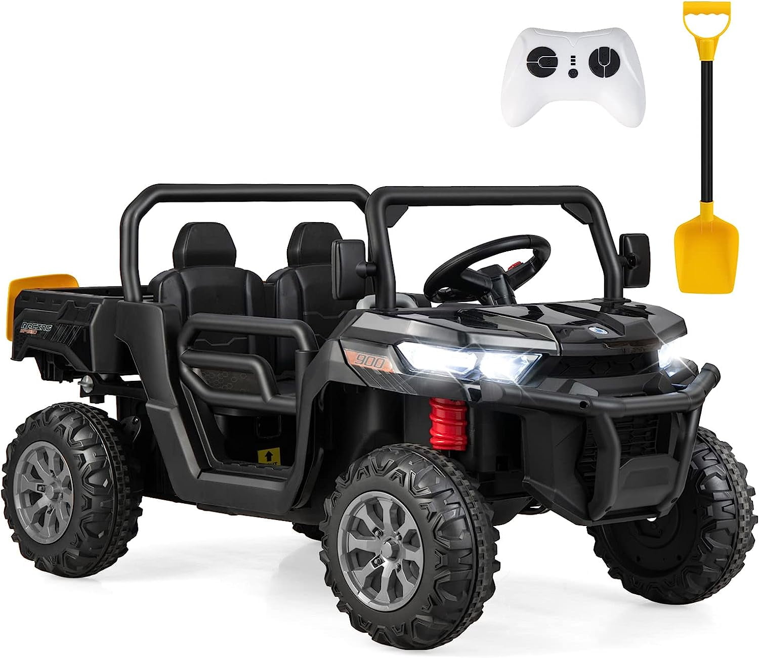 OLAKIDS 12V Children's Electric Drivable 2 Seater UTV, Kids Dump Truck ...