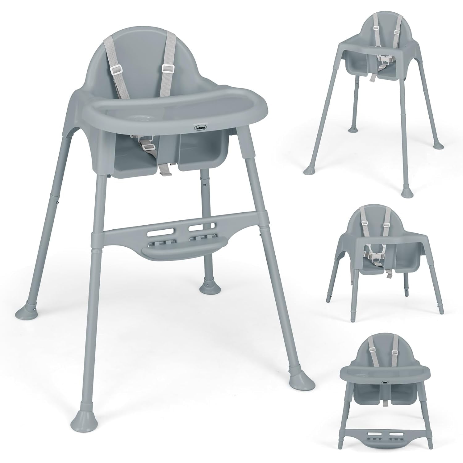 OLAKIDS 4 in 1 Baby High Chair, Convertible Highchair for Babies and ...