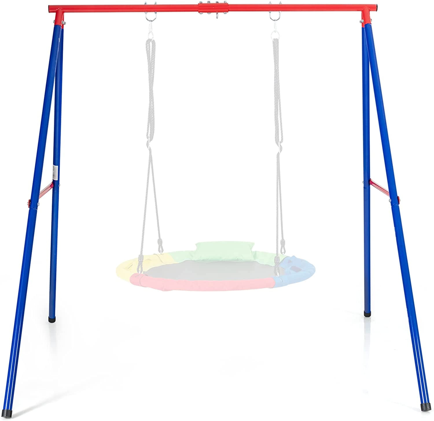OLAKIDS 550lbs Swing Frame, A-Frame Metal Stand with Ground Stakes ...