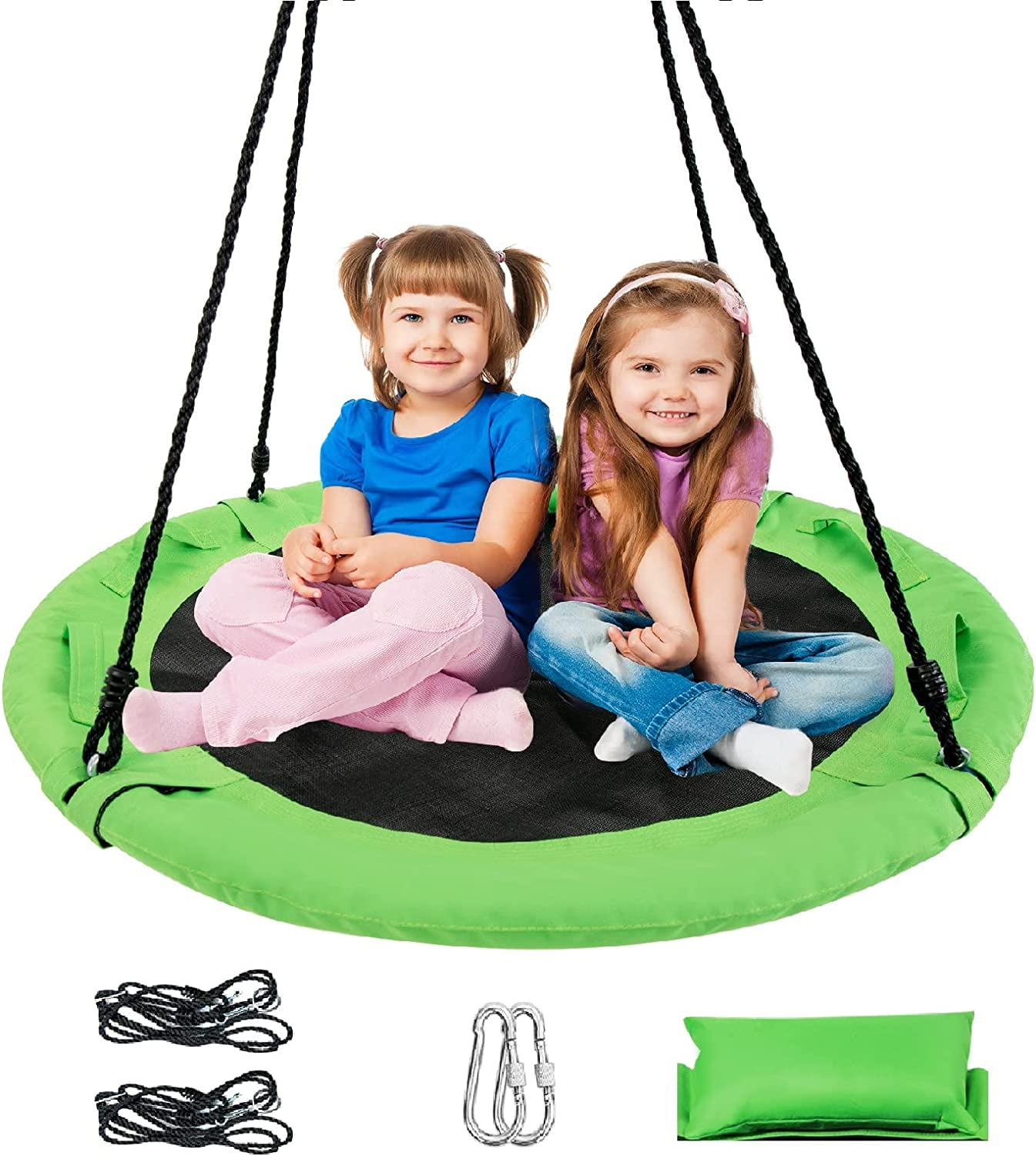 OLAKIDS Large Saucer Tree Swing, 660lbs, 40-Inch with Adjustable Rope ...