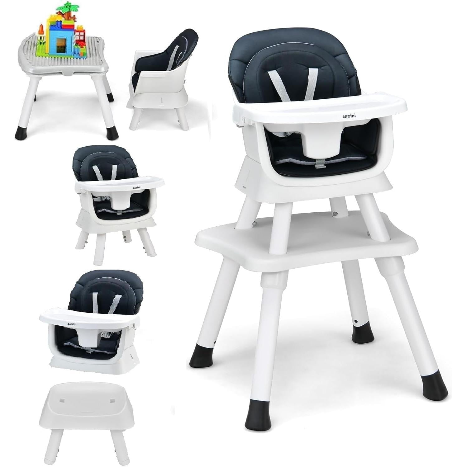 INFANS 8 in 1 Baby High Chair, Convertible Highchair, Infant Booster ...