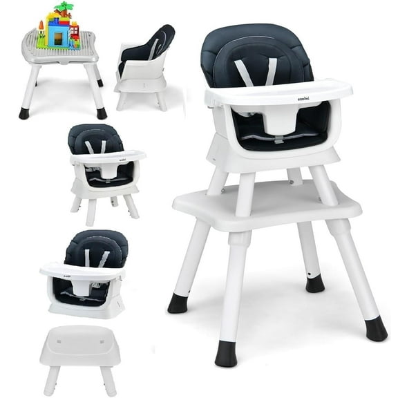 Babyeap Baby High Chair Convertible Highchair, Black - Walmart.com