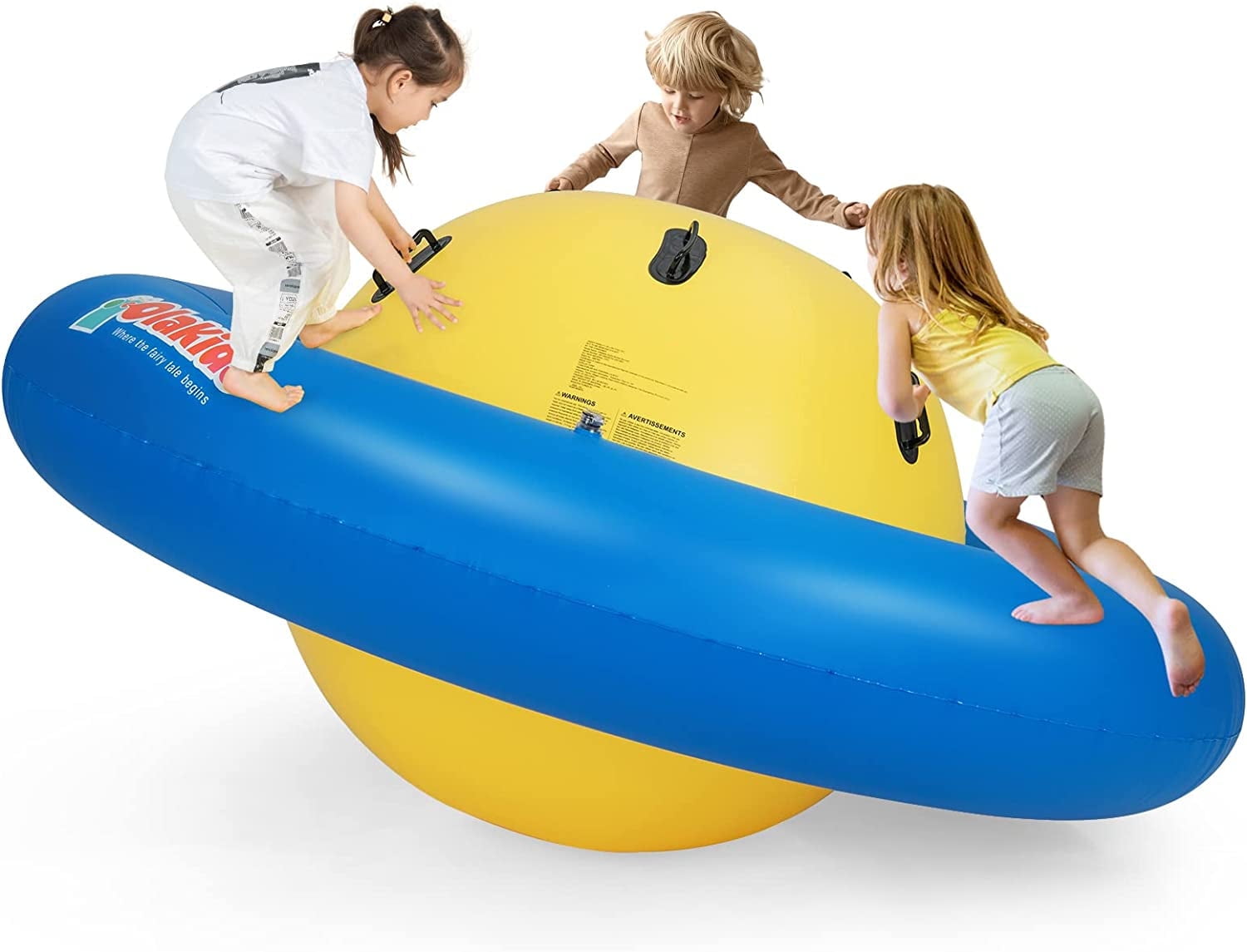OLAKIDS 8FT Inflatable Dome Rocker Bouncer, Outdoor Kids Giant Roll and ...