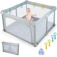 INFANS Baby Playpen Foldable, 50x50 Large Baby Playard for Toddlers ...