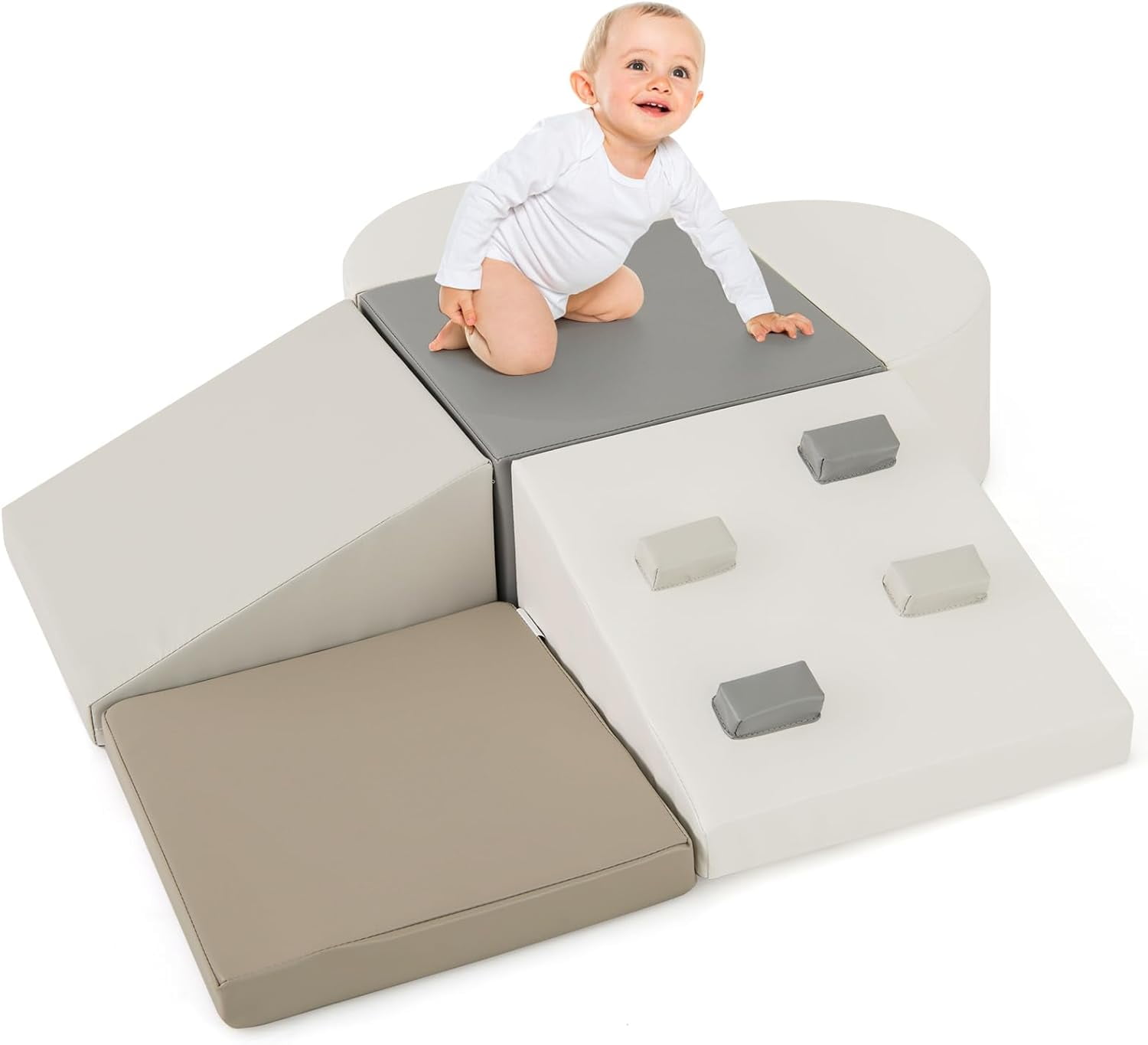 OLAKIDS Climbing Toys for Toddlers, 6 Pieces Baby Foam Blocks Soft Play ...