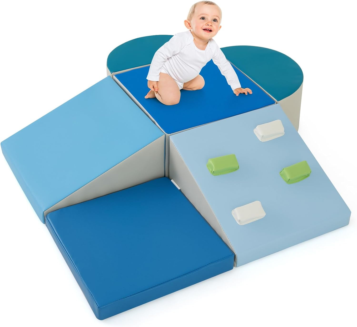 OLAKIDS Climbing Toys for Toddlers, 6 Pieces Baby Foam Blocks Soft Play ...