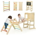 OLAKIDS Climbing Toys for Toddlers, 8 in 1 Foldable Wood Pikler ...