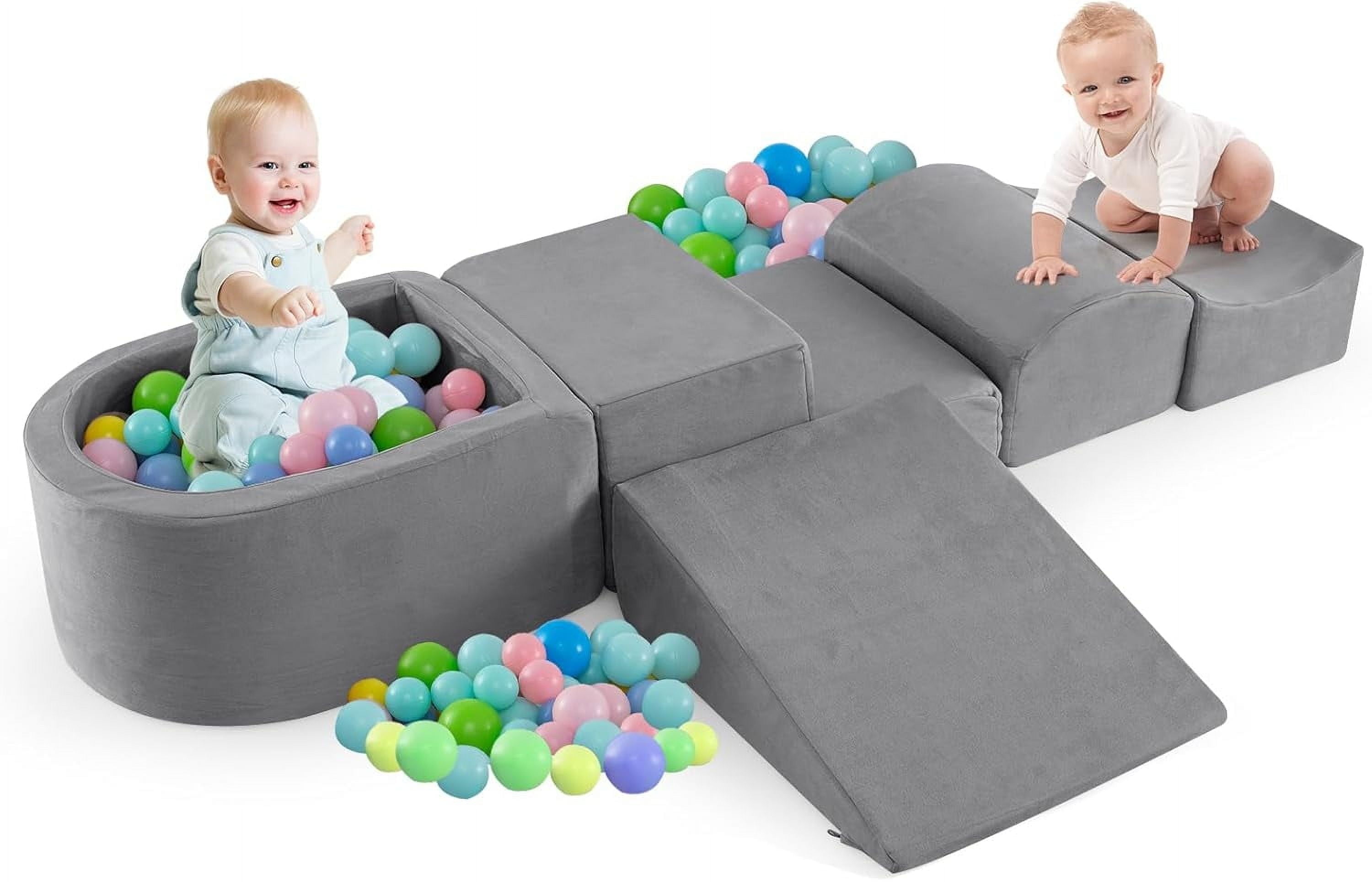 OLAKIDS Climbing Toys for Toddlers, Foam Climbing Blocks and Ball Pit ...