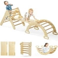 OLAKIDS Wooden Playset - 5 in 1 Climbing Triangle, Children's Equipment ...