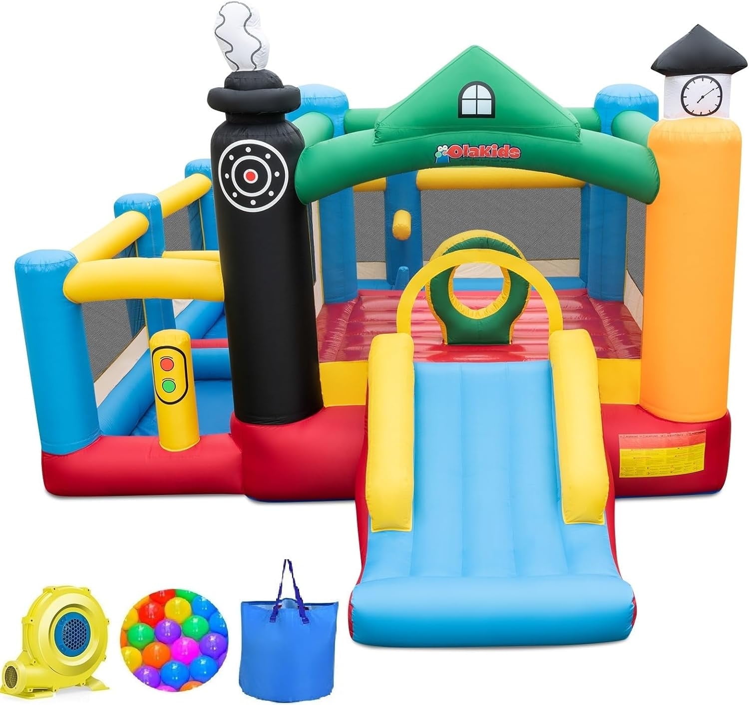 OLAKIDS Toddler Candyland Bouncer, Indoor Jumping House with Slide ...