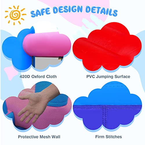 OLAKIDS Inflatable Bounce House, Princess Pink Jumping Castle Kids ...