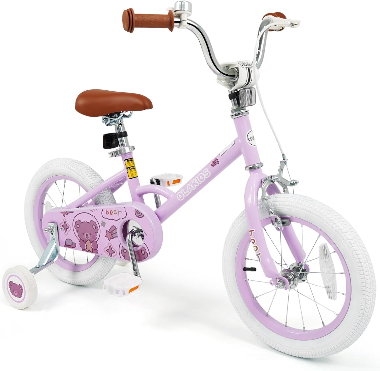 OLAKIDS Kids Bike, 12 14 16 18 Inch Bear Themed Toddlers Bike with ...