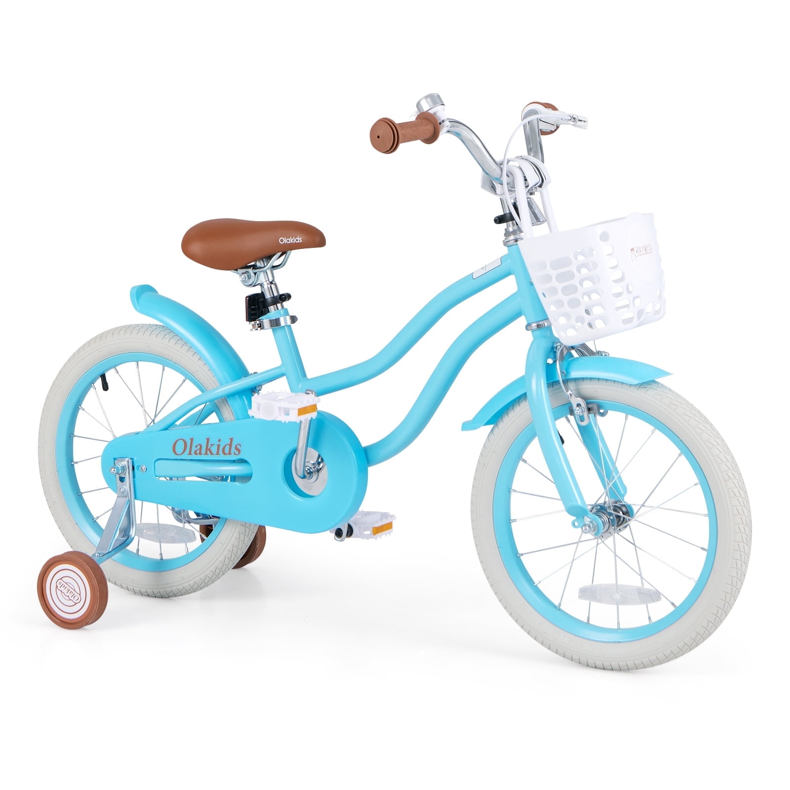 OLAKIDS Kids Bike, 12-18 Inch with Training Wheels, Basket, Bell ...