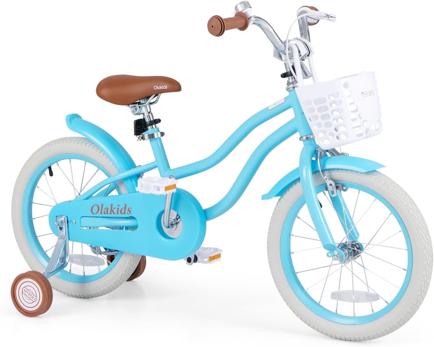 OLAKIDS Kids Bike, 12-18 Inch with Training Wheels, Basket, Bell for ...