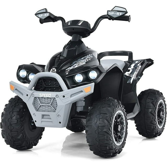 OLAKIDS 12V Kids ATV, Quad Toy with Music, Horn, LED Lights, High Low ...