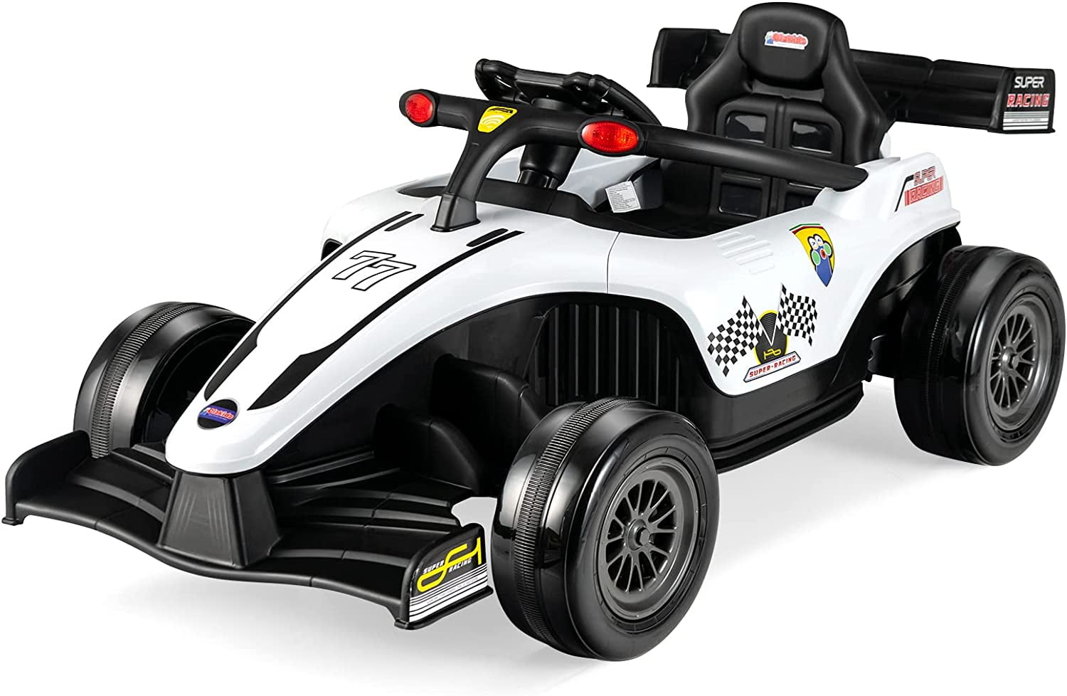 OLAKIDS Kids Ride on Car, 12V F1 Racing Electric Vehicle for Toddlers ...