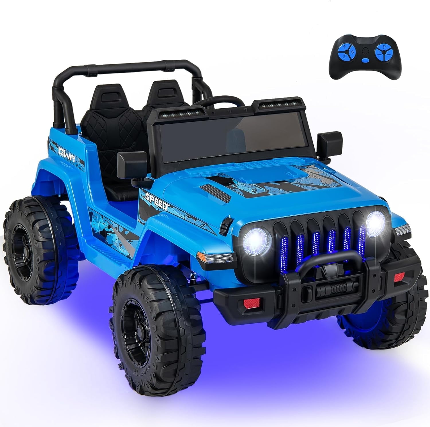 Olakids Kids Electric Car, 12V Battery Powered Ride On Truck, Remote ...