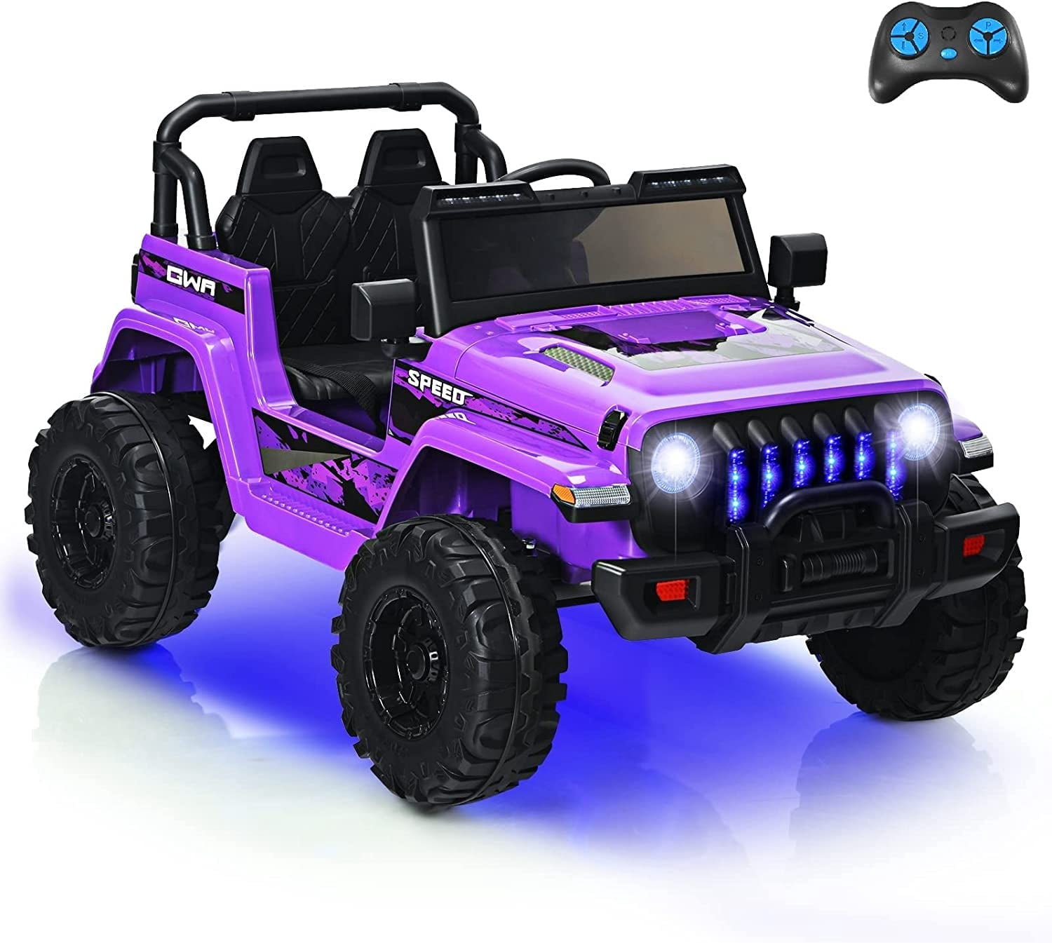 OLAKIDS Kids Toy SUV Car with Parental Remote Control, LED Lights ...