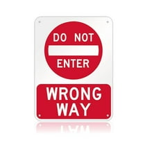 Do Not Enter Wrong Way Sign - Walmart.com